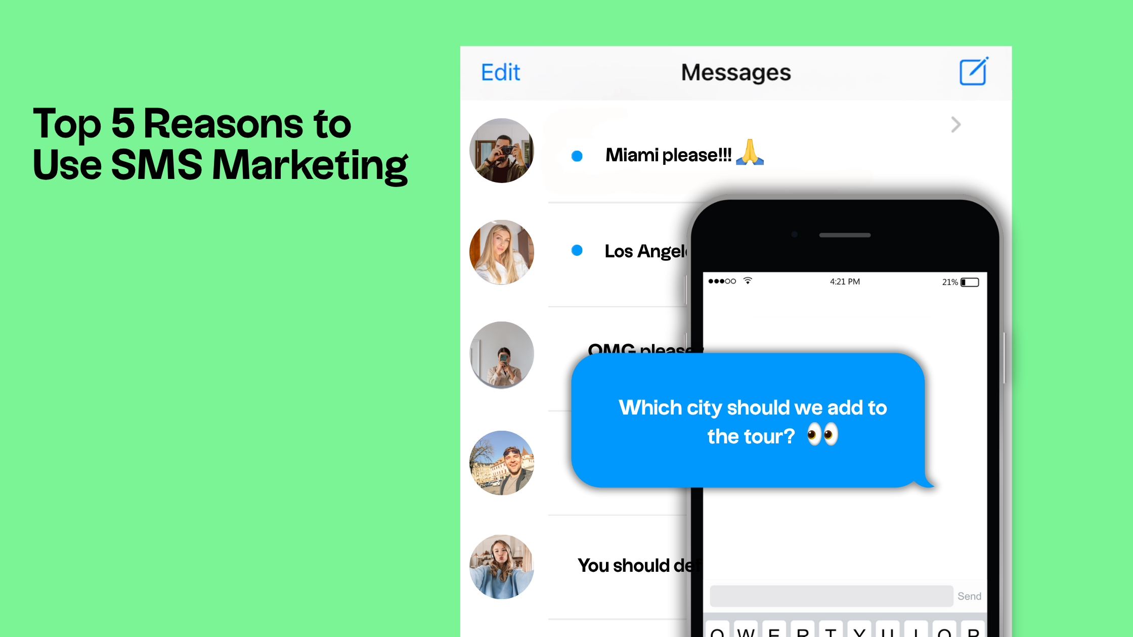 Top 5 Reasons to Use SMS Marketing